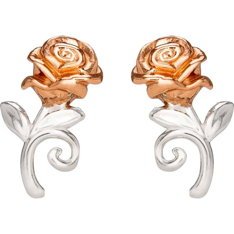 Disney Beauty and the Beast Rose sterling silver earrings - FiguraNet ...